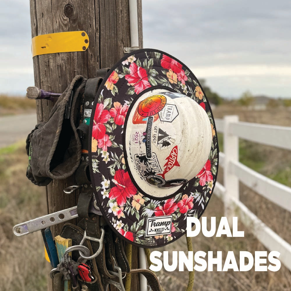 Full Brim Hard Hat Sunshades | All day shade for blue collar workers ...